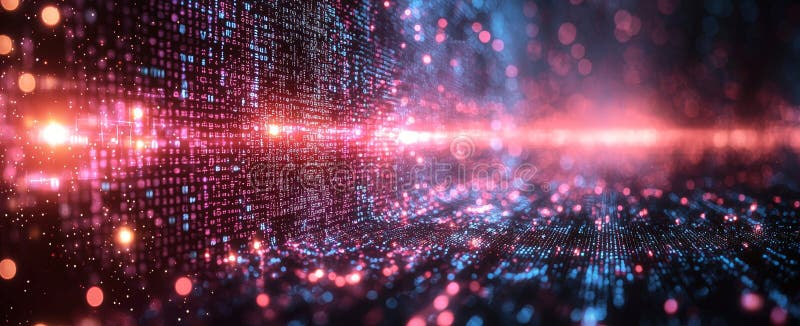 A State-of-the-art Neon Gradient Banner for Television, Featuring a ...