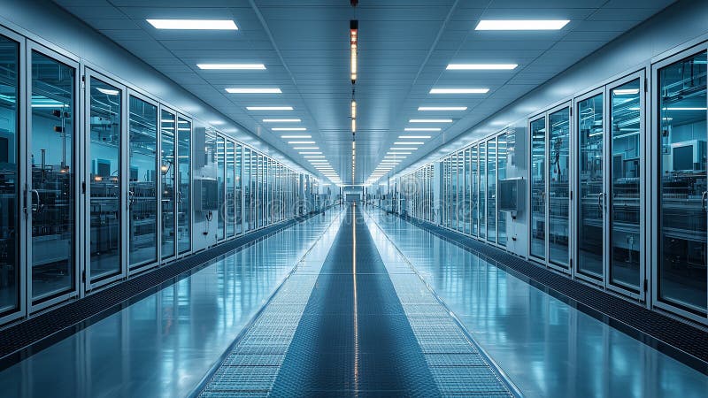 Ultra-clean Optical Manufacturing Facility Stock Illustration ...