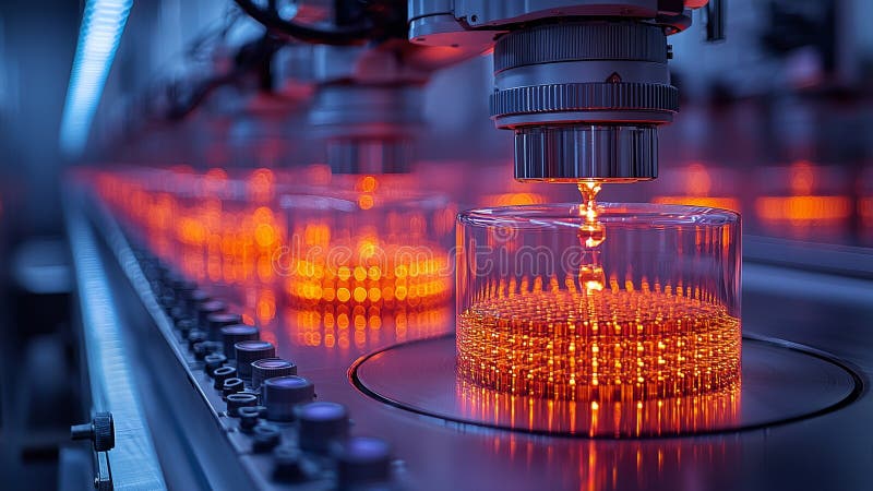 Ultra-clean Optical Manufacturing Facility Stock Illustration ...