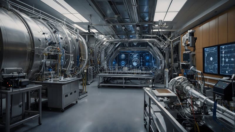 State-of-the-Art Physics Lab with Particle Accelerators, Lasers, and ...