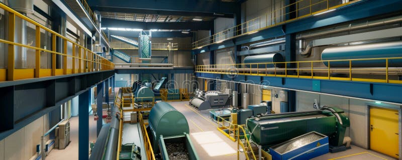 A State-of-the-art Recycling Facility with an Array of Machines ...