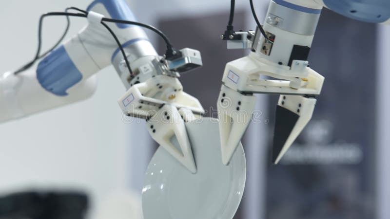 Modern Robotic Arm for Material Handling Industry 4.0 Stock Video ...