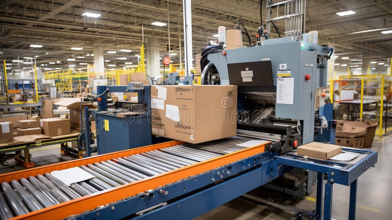 State Of The Art Robotic Warehouse Facility Automated Logistics Technology In Action Stock