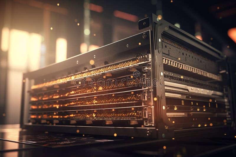 State-of-the-Art Server Room with Rows of High-Tech Servers Stock ...