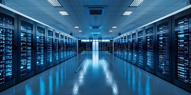 State-of-the-art Server Room Showcasing Network Equipment and Data ...