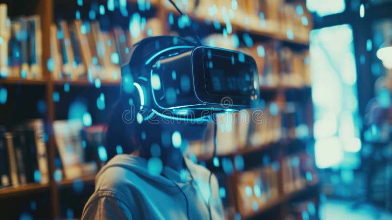 State-of-the-art Virtual Reality Headset in Use Stock Photo - Image of ...