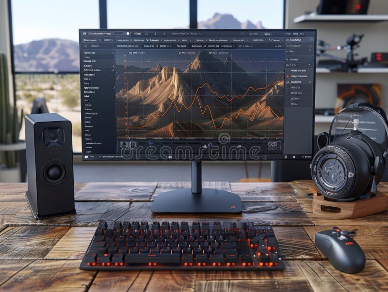 State-of-the-art Workstation with Advanced Monitors and Sleek ...