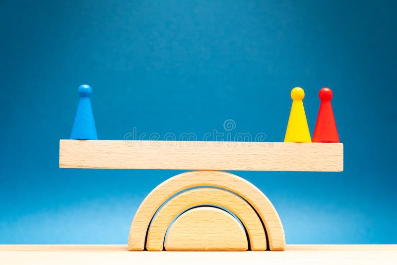 The State of Balance, Equality Stock Photo - Image of detail, blue ...