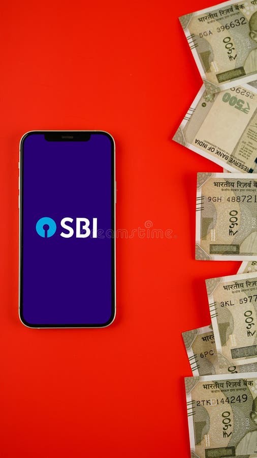 State Bank Of India Or Sbi On Mobile Phone Screen Isolated Background