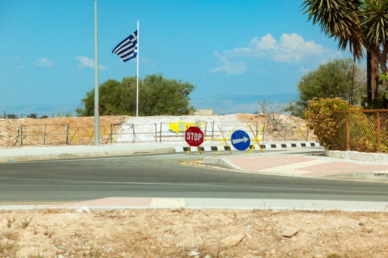 State Border between North and South Cyprus Stock Image - Image of ...