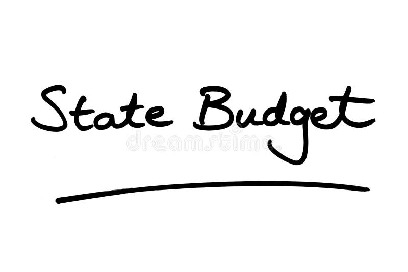 State budget blue stamp stock illustration. Illustration of icon - 98293796