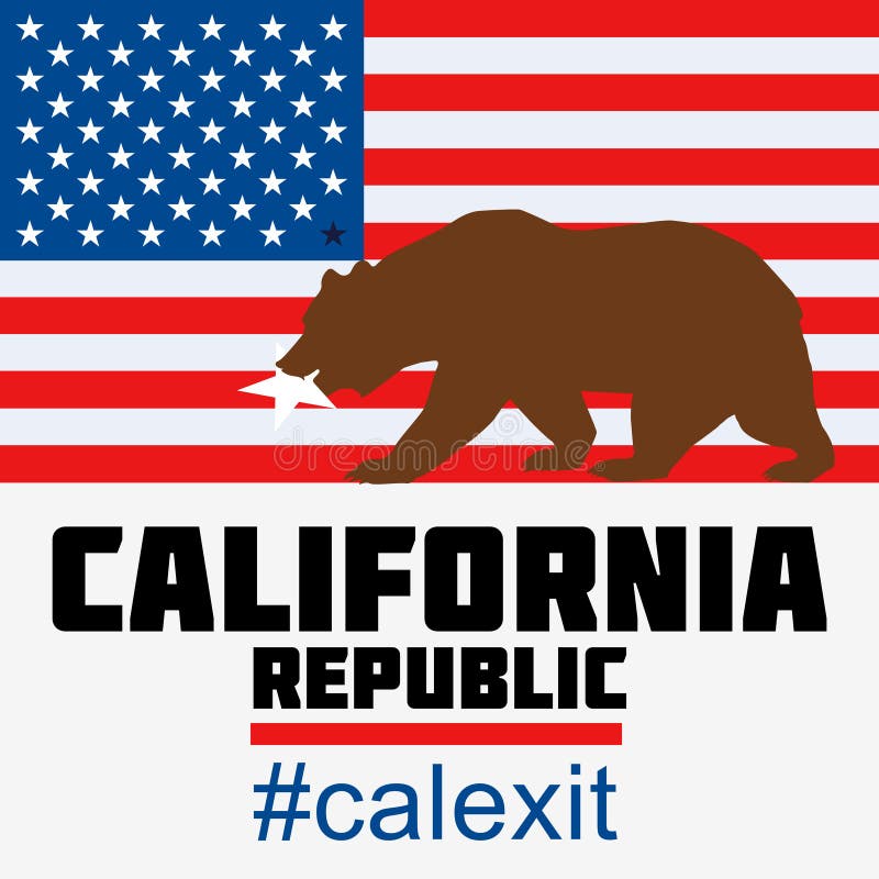 State of California Flag stock illustration. Illustration of calexit ...