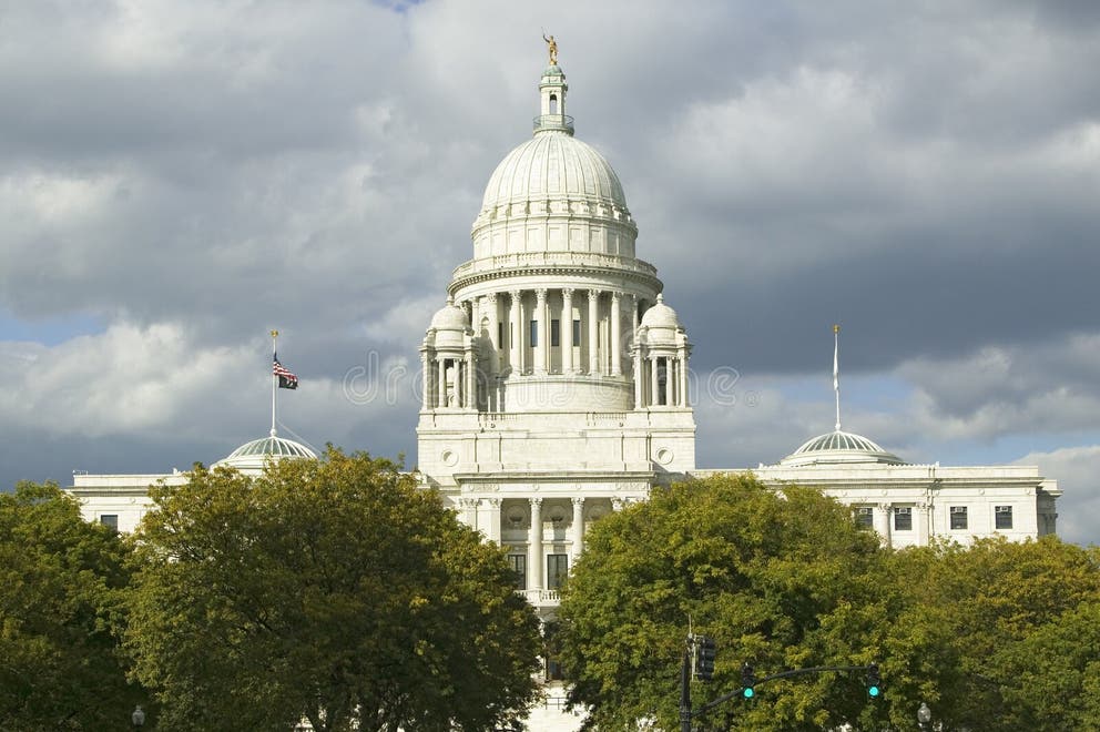 State Capital Building of Providence Rhode Island Stock Photo - Image ...