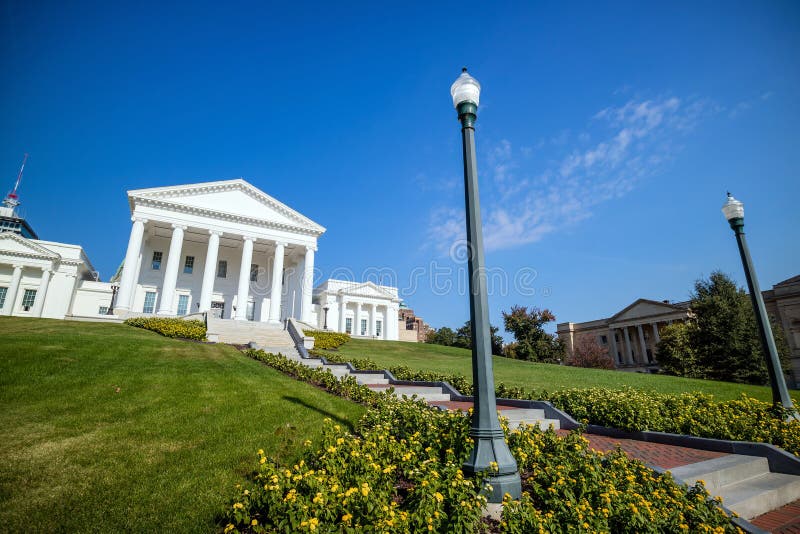 The State Capital Building in Richmond Virginia Stock Image - Image of ...