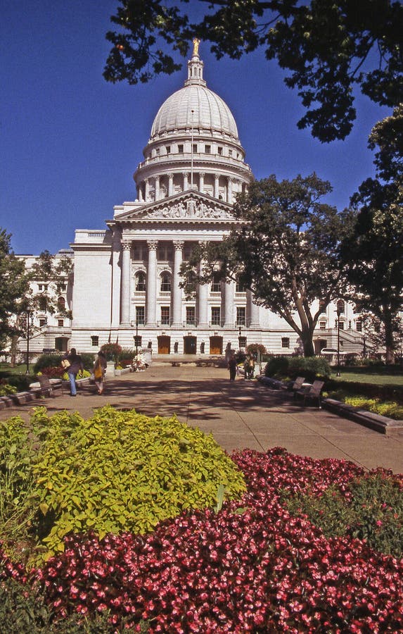 Madison, Wisconsin - State Capitol Stock Photo - Image of capitol ...
