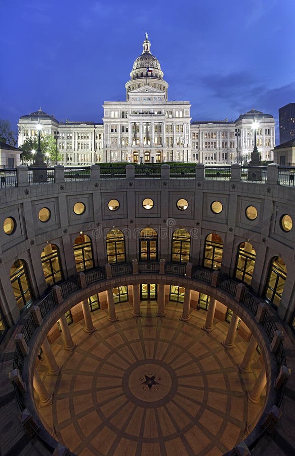 State Capital of Texas in Austin at Night Stock Photo - Image of ...