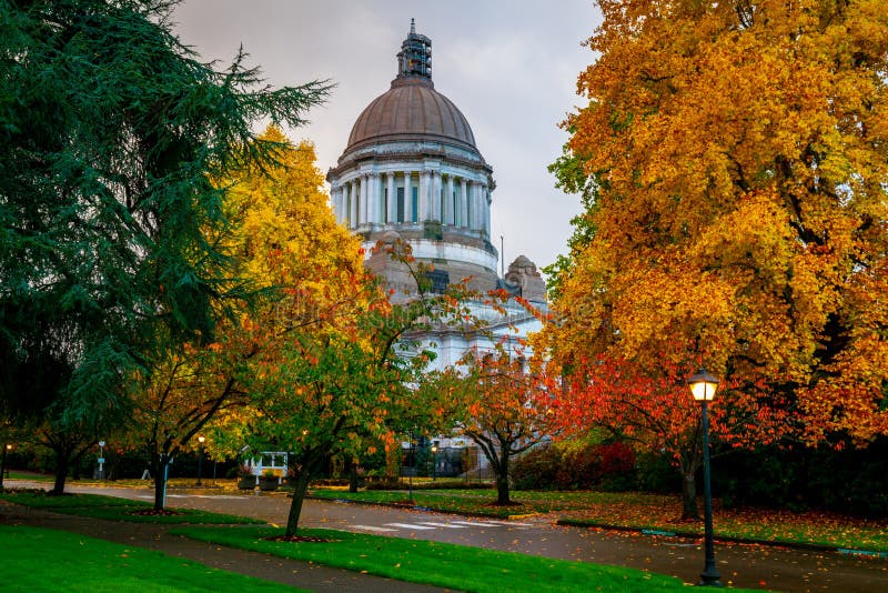 State Capitol Autumn stock image. Image of olympia, religion - 130498853