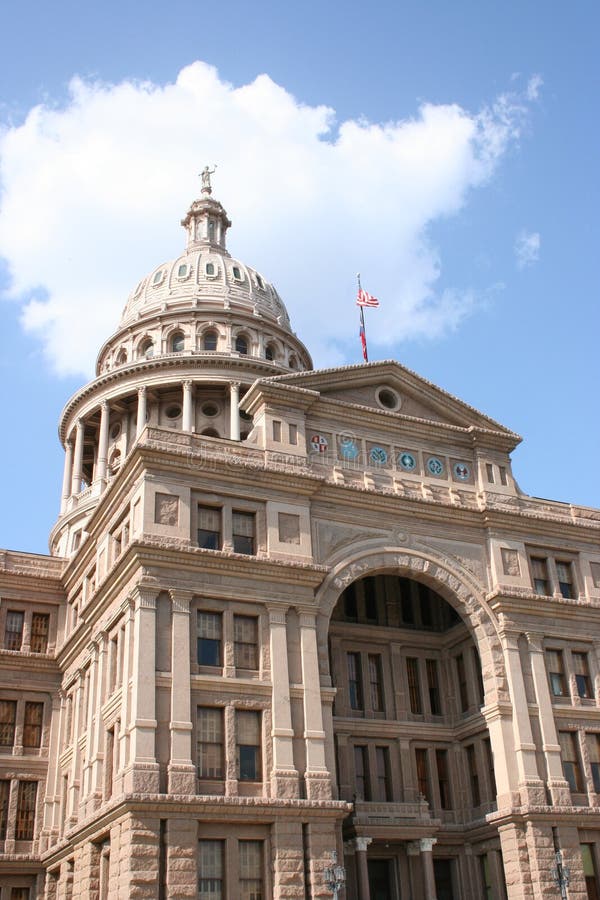 Capital Building Austin Texas Government Building Blue Skies Stock ...