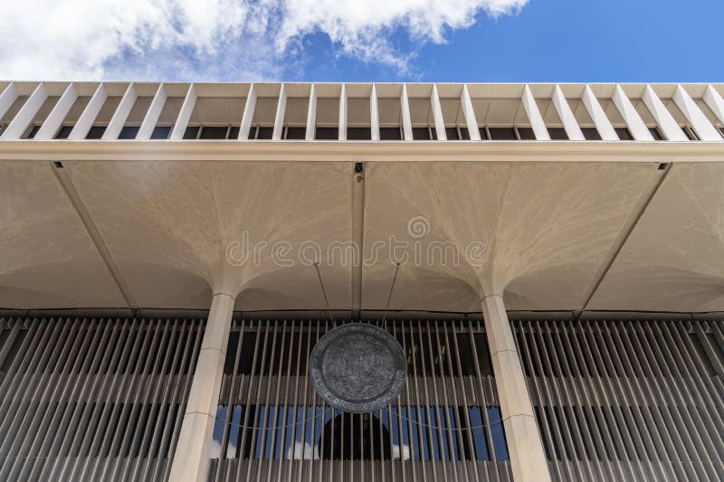 State Capitol Building in Honolulu, Hawaii Stock Image - Image of ...