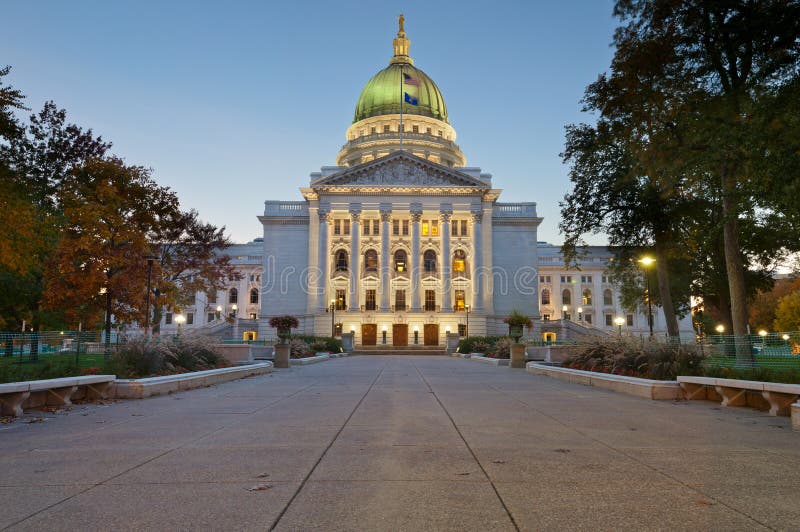 State Capitol Building, Madison. Stock Image - Image of city, building ...