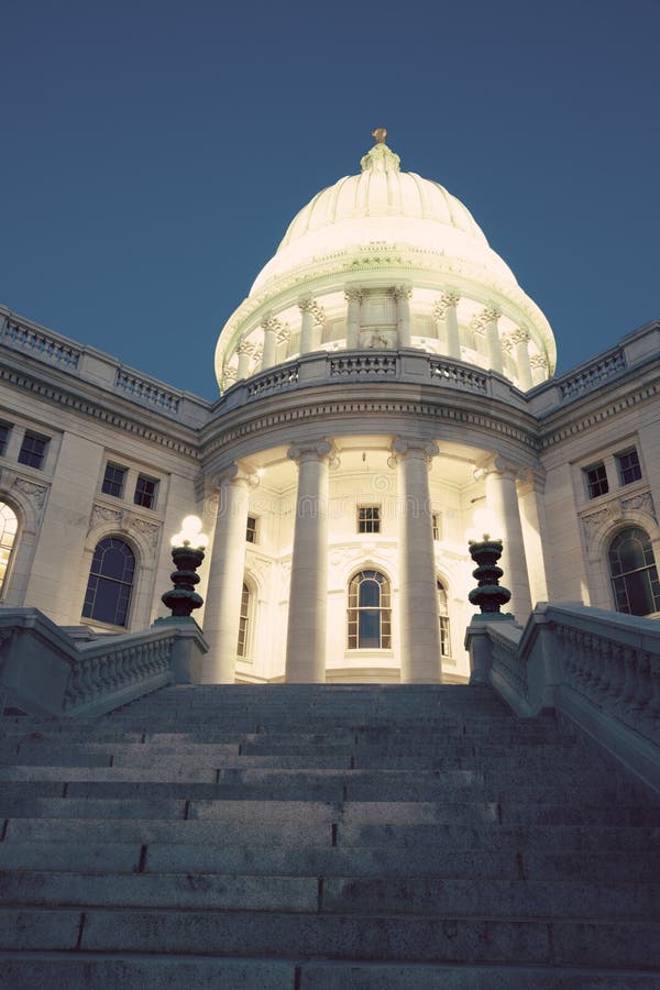 Madison, Wisconsin - State Capitol Stock Photo - Image of capitol ...
