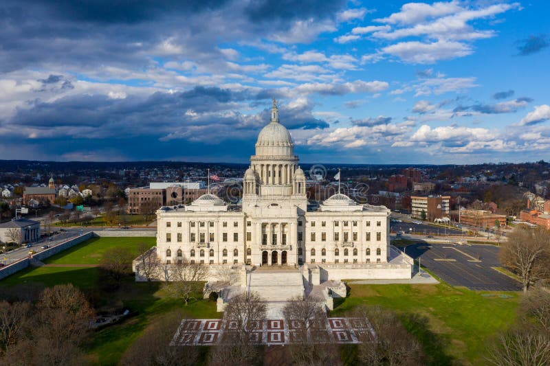 State Capitol Building - Rhode Island Stock Image - Image of blue ...