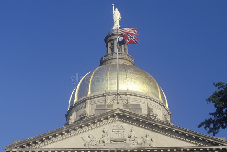 State Capitol of Georgia stock image. Image of blue, architectural ...