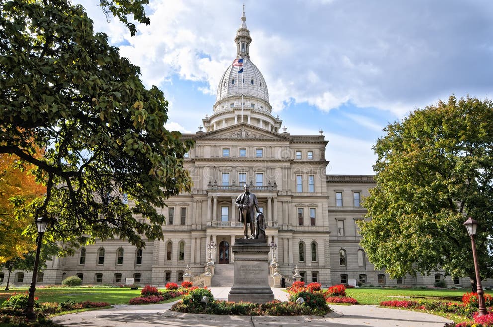 State Capitol-Lansing,Michigan Editorial Stock Photo - Image of ...
