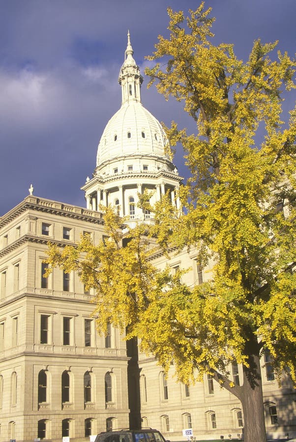 State Capitol of Michigan stock image. Image of lansing - 23166179
