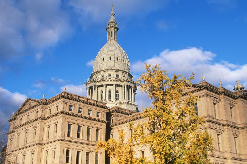 Michigan State Capitol Building Stock Photo - Image of architecture ...