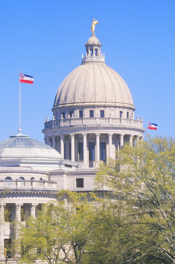 Dome of the Mississippi State Capitol Building Stock Image - Image of ...