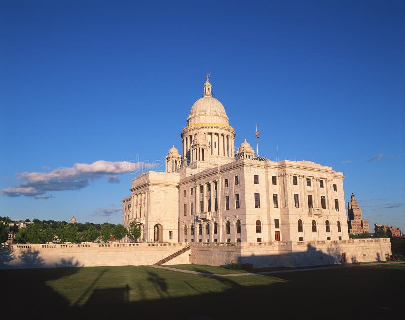 Rhode Island State House and Capitol Building Stock Photo - Image of ...