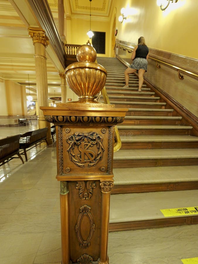Topeka Capitol Building West Stock Image - Image of april, government ...
