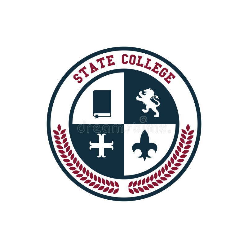 State College University Logo Element. Vector Illustration Decorative ...