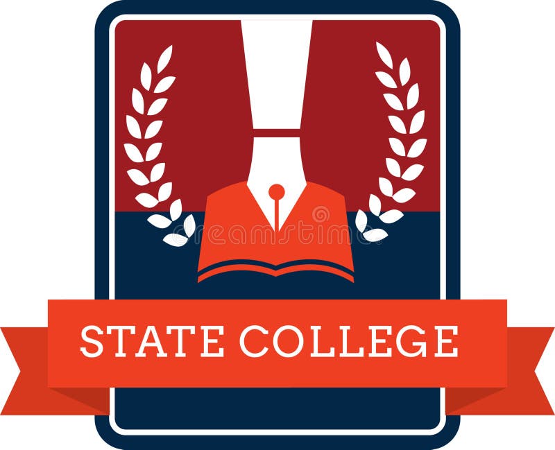 State College Design. Vector Illustration Decorative Design Stock ...