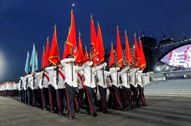 State Colors Party Marching Past during NDP 2009 Editorial Image ...