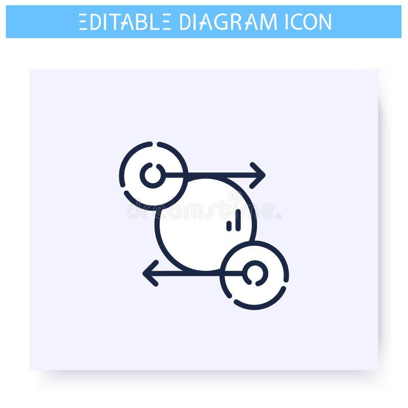 State Diagram Line Icon. Editable Illustration Stock Vector ...
