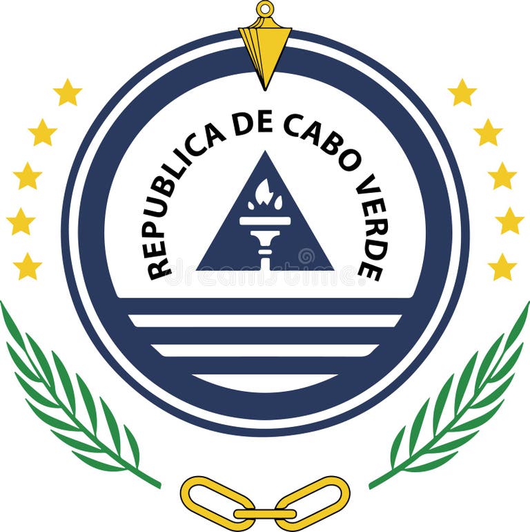 State emblem of Cape Verde stock vector. Illustration of star - 94032513