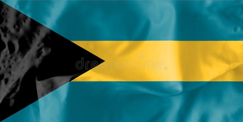 State flag of the Bahamas. stock photo. Image of equilateral - 248115556