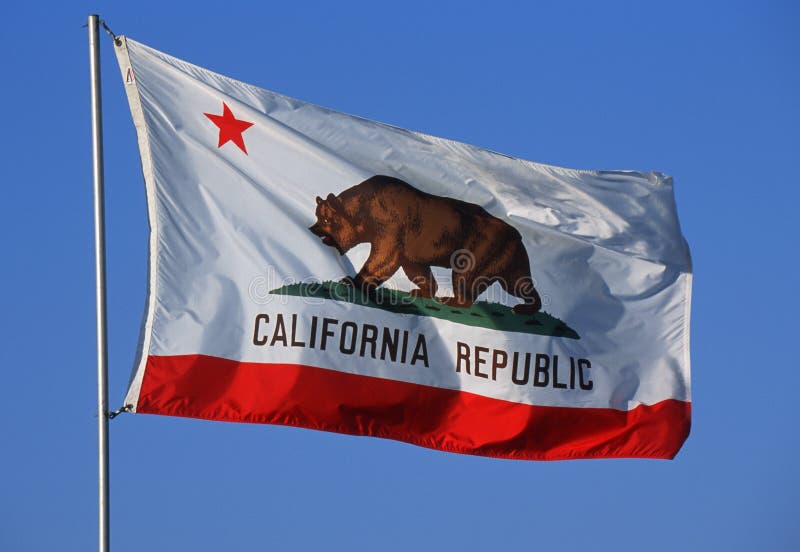 California State Flag stock image. Image of pole, flying - 9632325