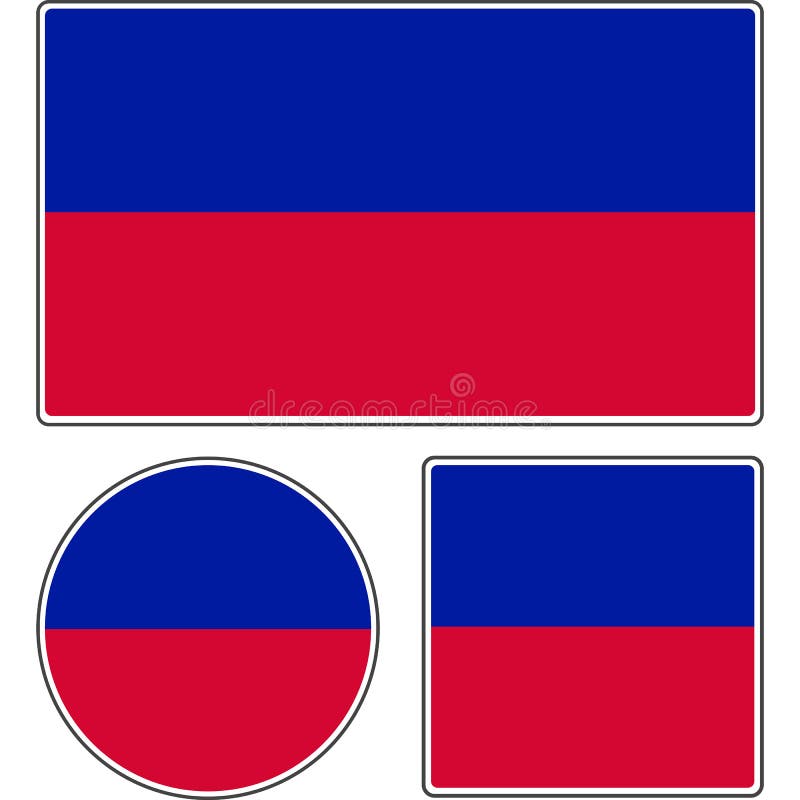 State Flag of Haiti. Blue Red Vector Illustration. Stock Vector ...
