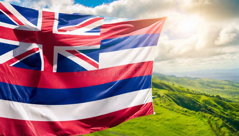 State Flag of Hawaii stock image. Image of western, blue - 301322837