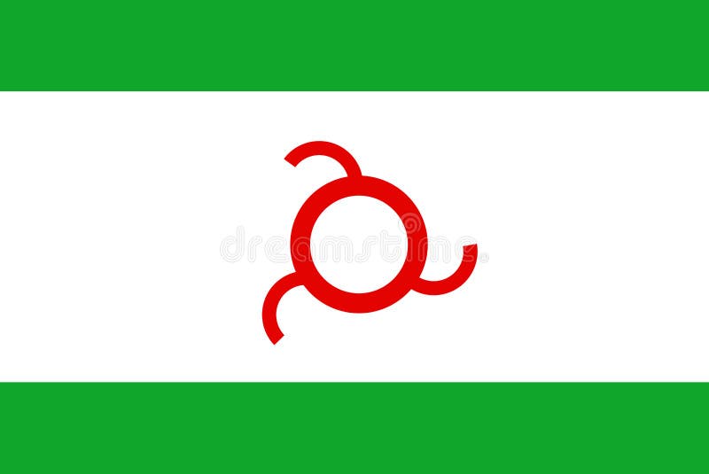Ingushetia National Country Flag Official Sign Symbol Illustration ...
