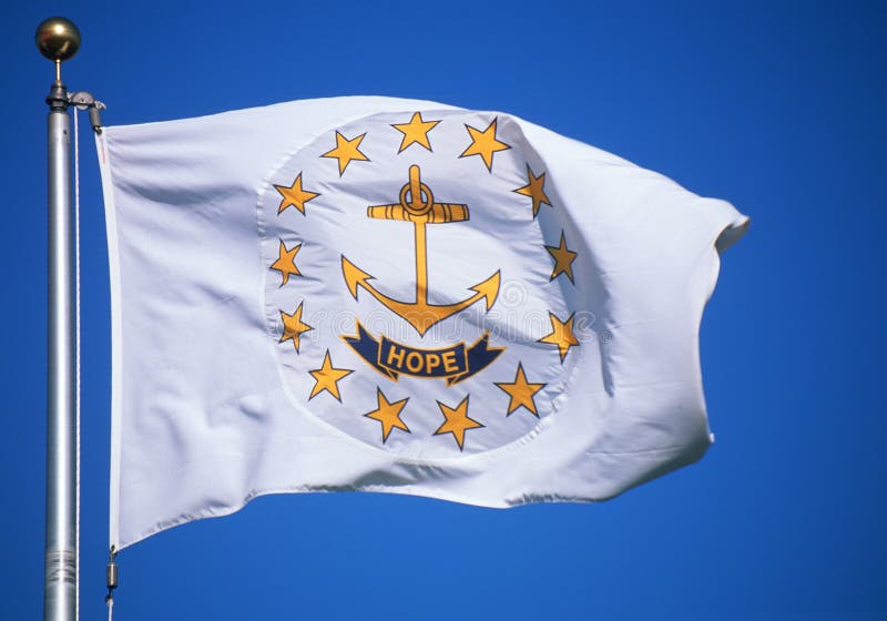 State Flag of Rhode Island stock image. Image of gesture - 52259177