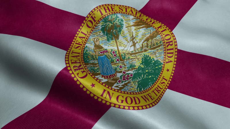 State of Florida Flag Seamless Looping Waving Animation Stock Footage ...