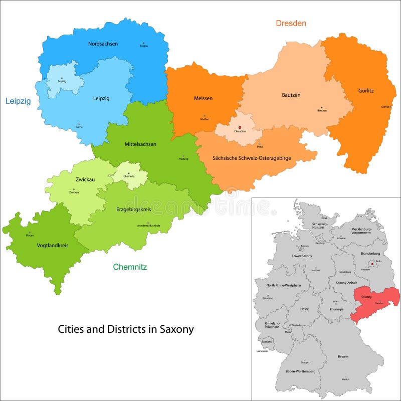State of Germany - Saxony stock vector. Illustration of detail - 32799370