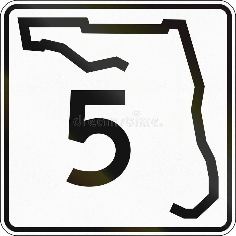 State Highway Shield Florida Stock Illustration - Illustration of ...