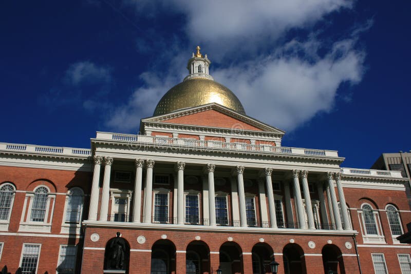 Front Bulfinch Entrance Massachusetts State House Capital Building ...