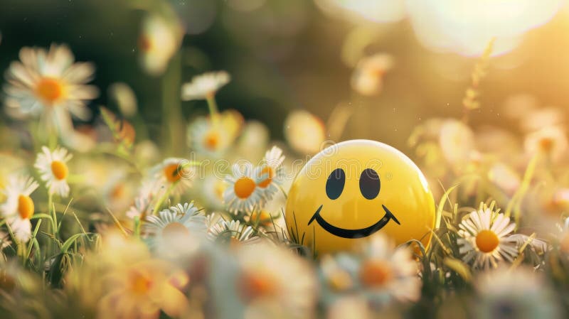 A State of Inner Peace and Happiness with a Positive Outlook. Stock ...