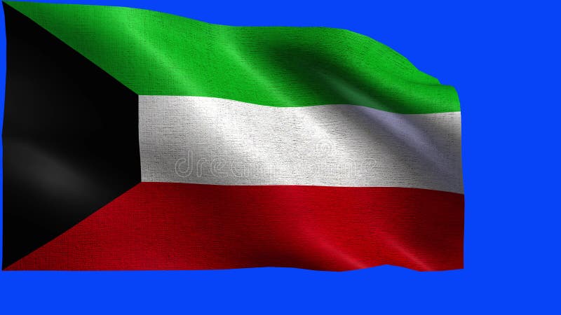Kuwait Flag Waving Animation Stock Video - Video of motion, kuwait ...